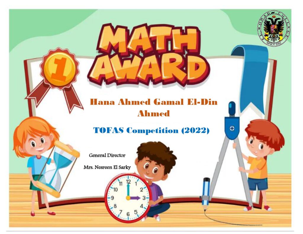 TOFAS Competition – EL ROWAD LANGUAGE SCHOOL- NATIONAL DIVISION